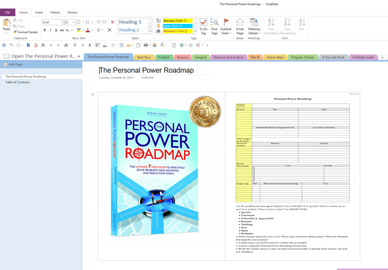 Get the free Personal Power Roadmap for OneNote